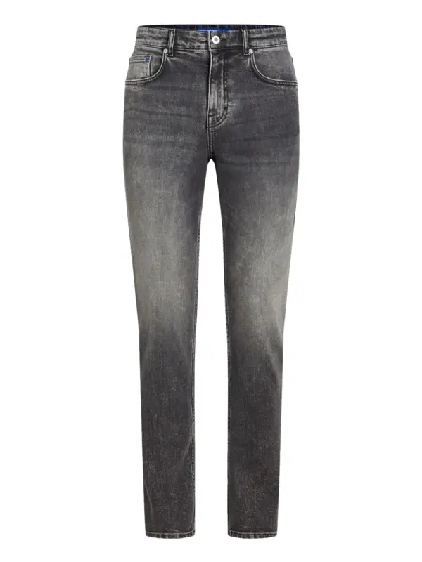 Karl Lagerfeld Monogram-print Slim-cut Jeans - Black