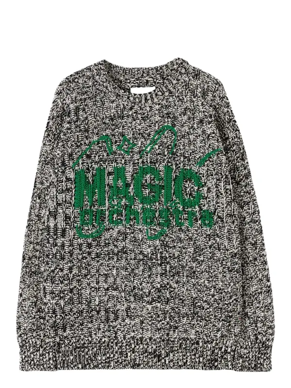 JIL SANDER Jacquard Wool Blend Jumper - Grey