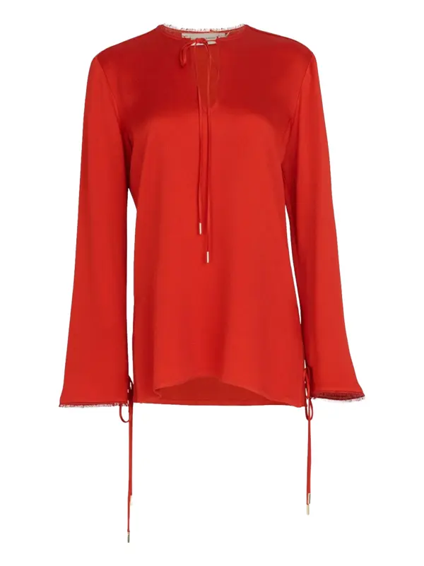 Silvia Tcherassi Zafra Satin Blouse - Red