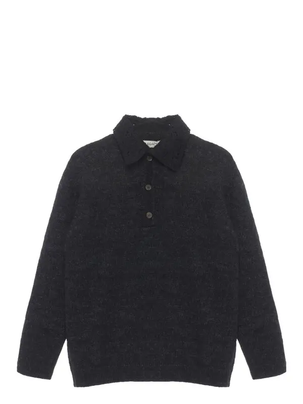 Our Legacy Polo-collar Wool Jumper - Grey