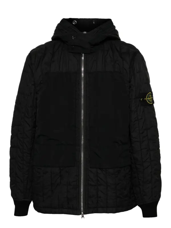 Stone Island Compass-badge Quilted Jacket - Black