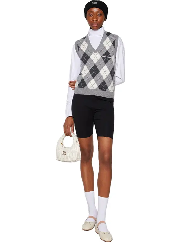 Miu Miu Cashmere Knit Vest - Marmo