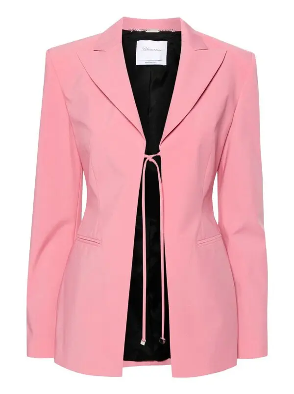 Blumarine Single-breasted Tie-fastening Blazer - Pink