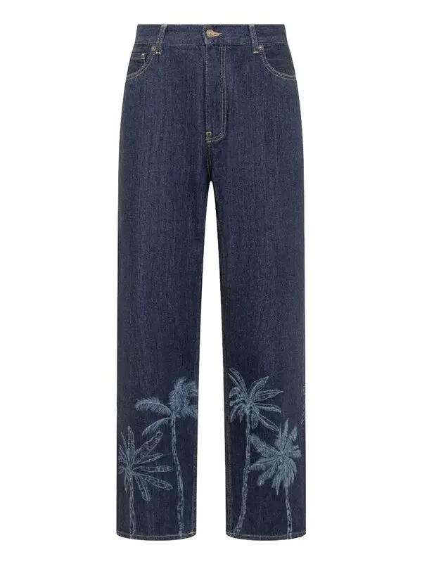 Alanui Jeans Jungle Toile - Blue