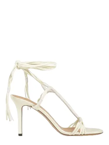 Isabel Marant Thong Sandal In Pastel Lambskin, Calfskin, And Cow Leather - Yellow