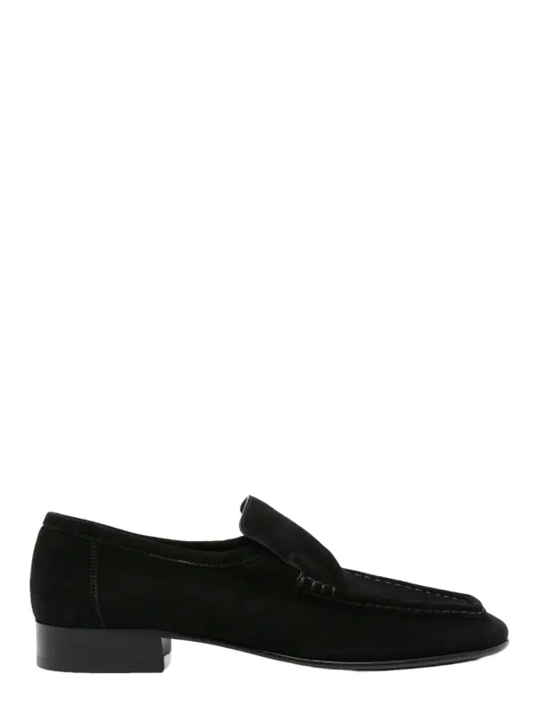 THE ROW Suede Loafers - Black