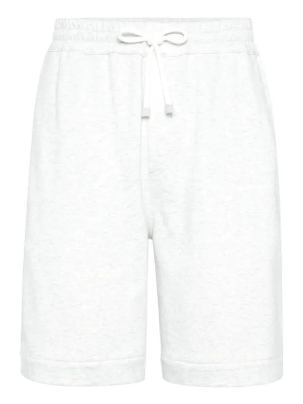 Brunello Cucinelli Drawstring-waist Jersey Track Shorts - Grey