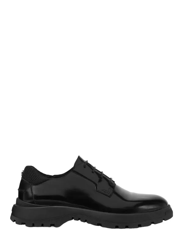 Versace Patent Leather Derby Shoes - Black