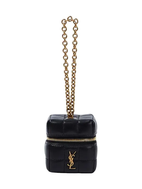 Saint Laurent Cassandre Mini Matelassé Leather Bag - Black