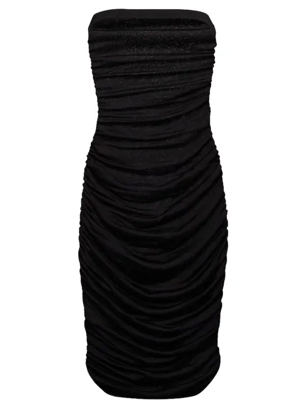 Saint Laurent Strapless Minidress - Black