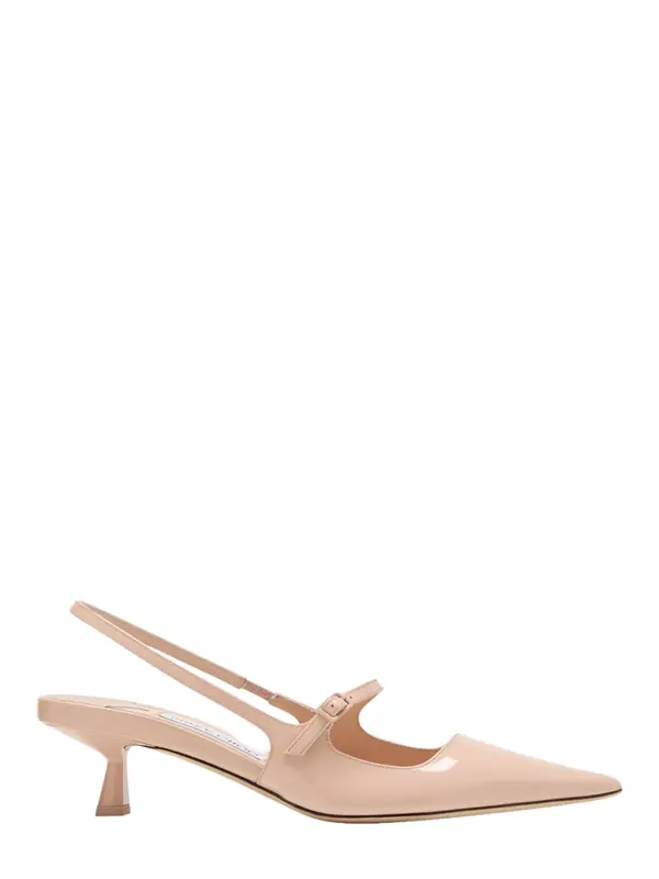 JIMMY CHOO Didi Leather Mary Jane Slingback Pumps - Macaron