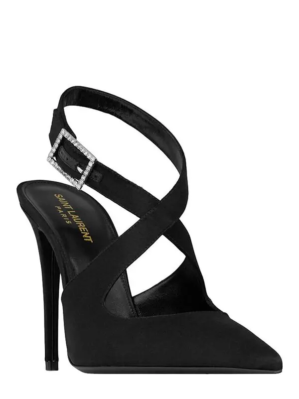 Saint Laurent Spontini Slingback Pumps - Black