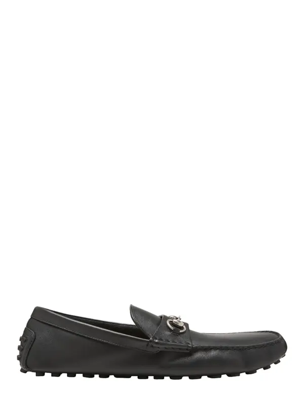 Gucci Byorn Horsebit Leather Drivers - Black