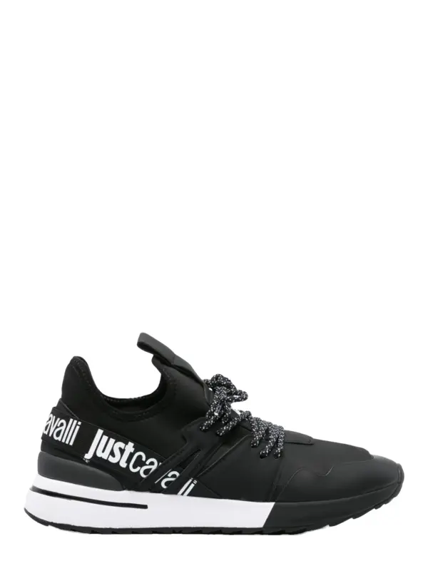 Just Cavalli Logo-print Panelled Sneakers - Black