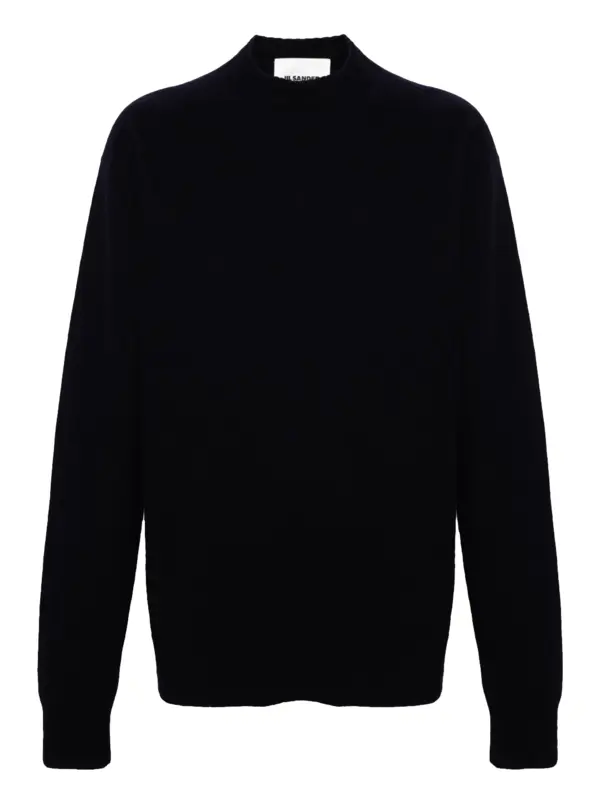 JIL SANDER Crew-neck Wool Jumper - Blue