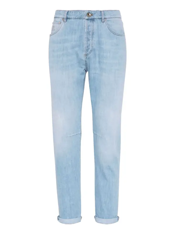 Brunello Cucinelli Tapered-leg Jeans - Blue