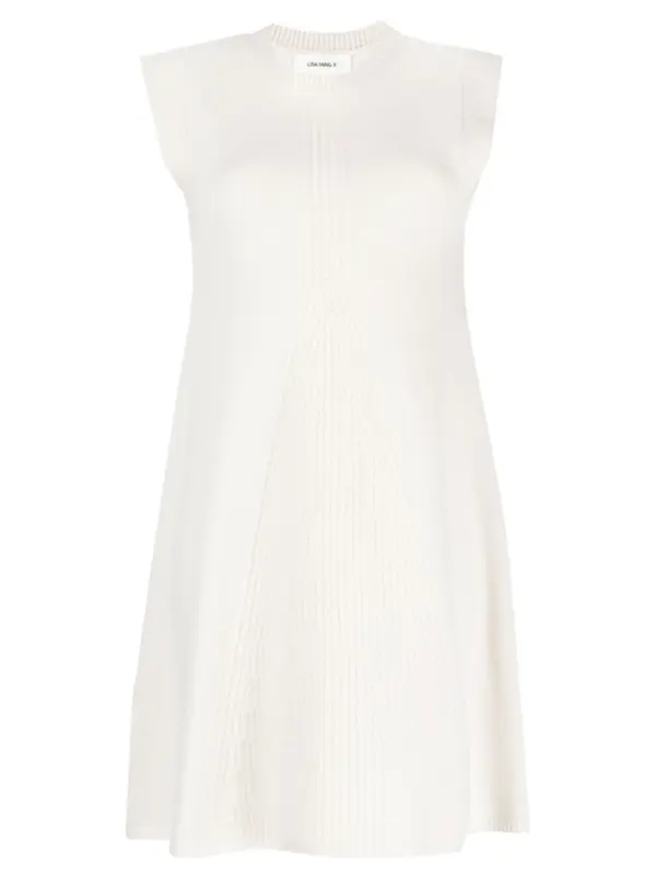 LISA YANG Naomi Knitted Cashmere Minidress - White