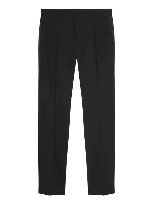 Versace Logo-appliqué Tapered Chino Trousers - Black