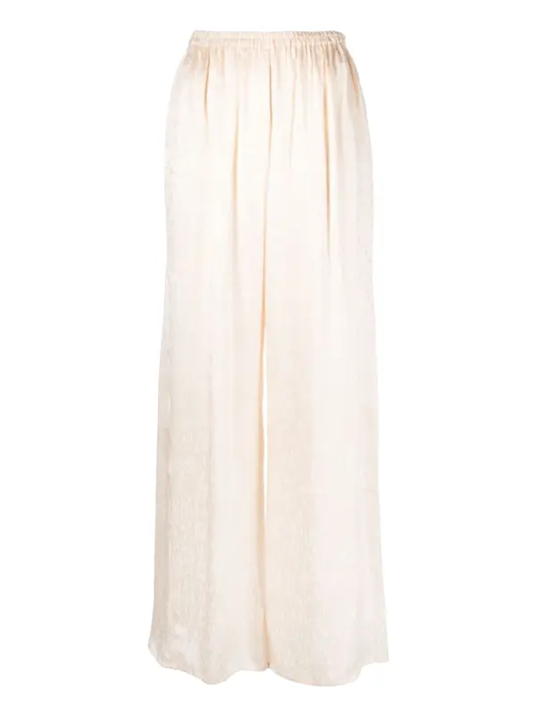 FORTE_FORTE Check-pattern Palazzo Pants - Neutrals
