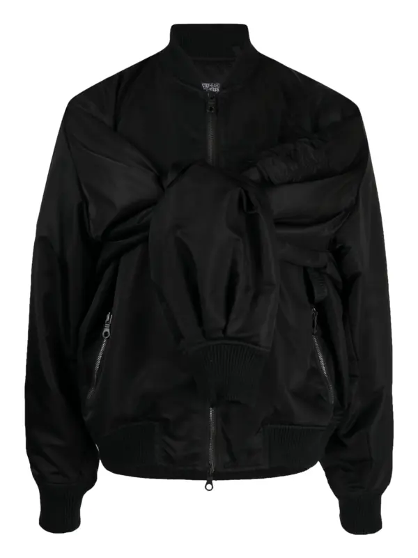 MOSTLY HEARD RARELY SEEN Logo-embroidered Panelled Jacket - Black