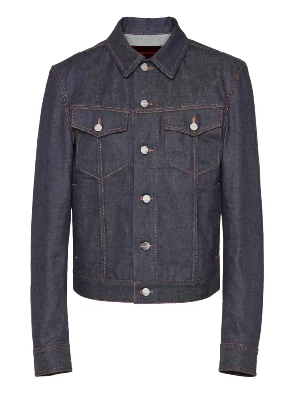 FERRAGAMO Stonewashed Denim Jacket - Black