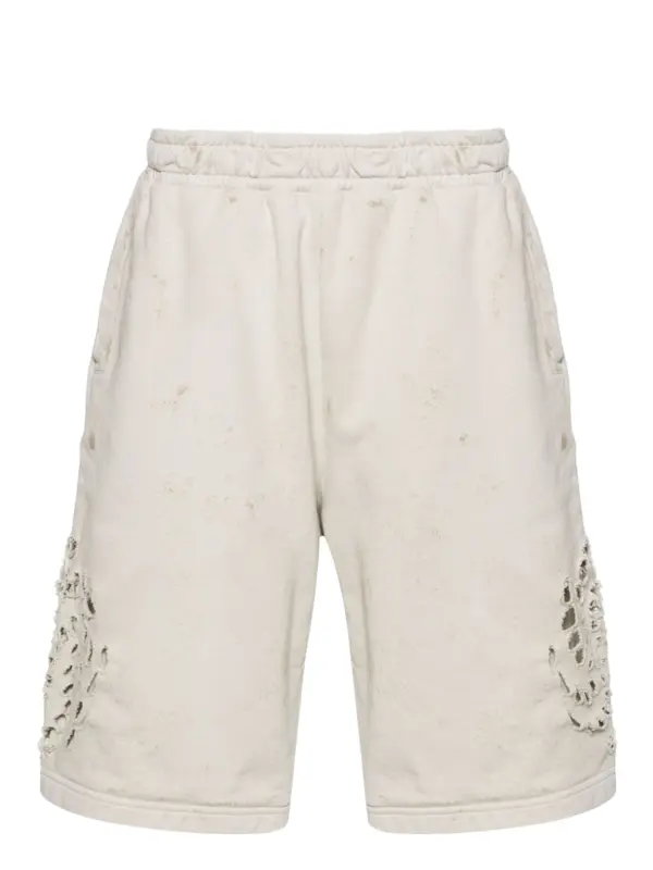 44 LABEL GROUP Trip Distressed Shorts - Grey
