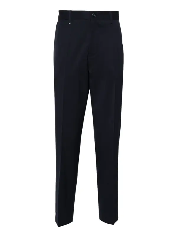 Hugo Boss Tailored Mid-rise Trousers - Blue