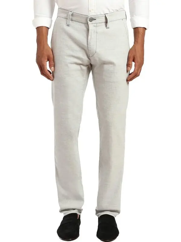 34 Heritage Courage Straight Leg Cross Twill Pants - Light Grey Hemp