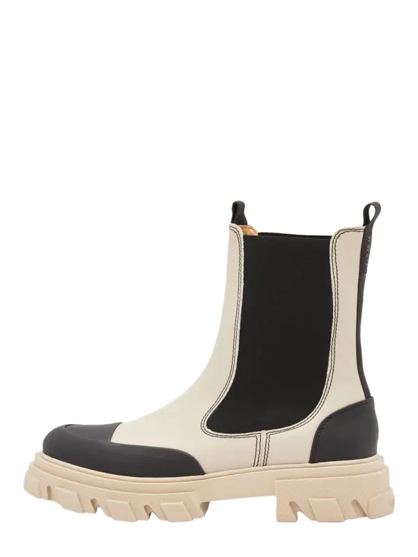 GANNI Cleated Mid Chelsea Boot - Taos Taupe