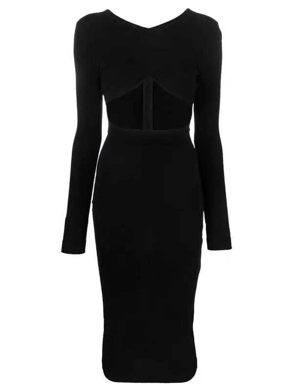 Dsquared2 Cut-out Detail Pencil Midi Dress - Black