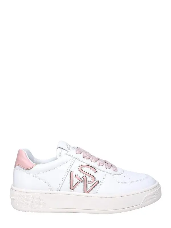 STUART WEITZMAN Leather Sneakers - White