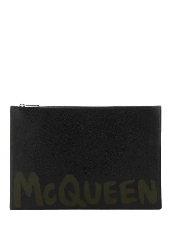 Alexander McQueen Leather Clutch - Black