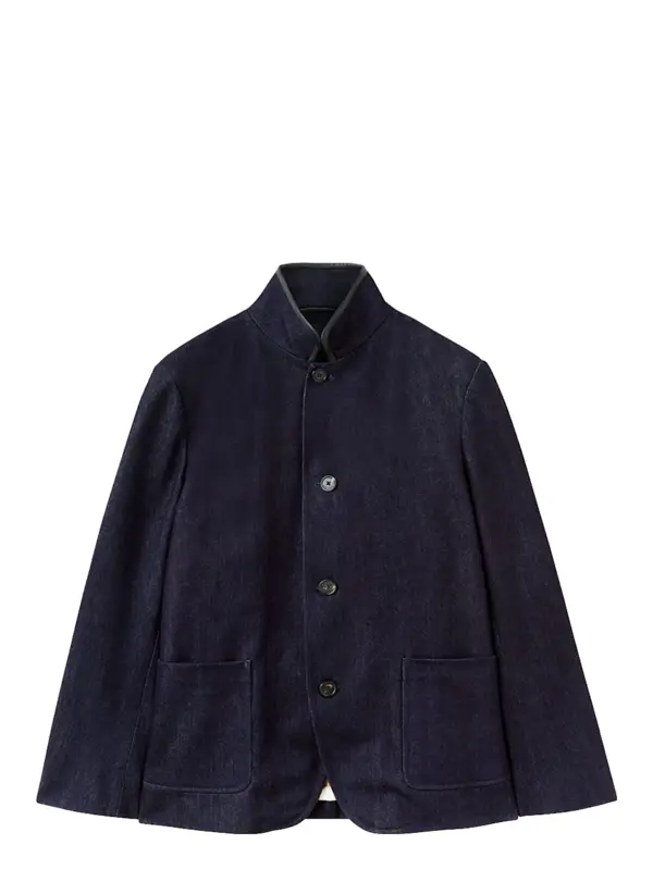 Loro Piana Spagna Cashmere-cotton Denim Jacket - Shadow Blue