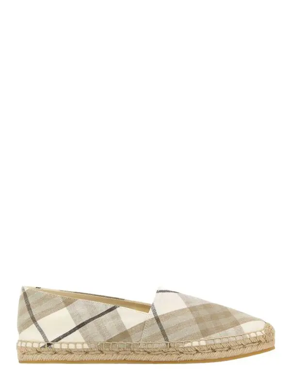 Burberry Embroidered Mews Check Espadrilles - Multicolor