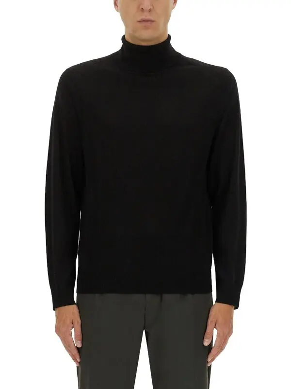 Paul Smith Turtleneck Merino Wool Shirt - Black