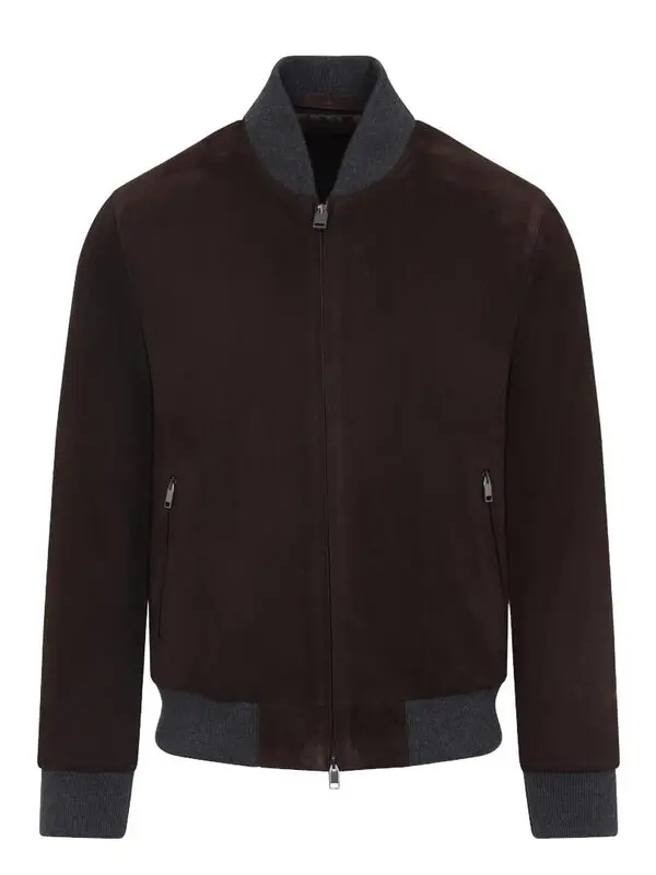 Brioni Classic Bomber Jacket - Brown