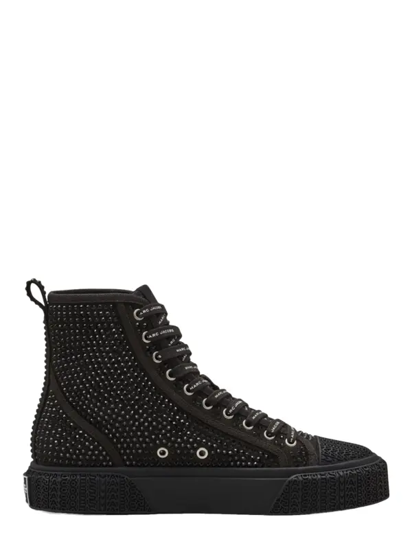 Marc Jacobs Crystal Canvas High-top Sneakers - Black