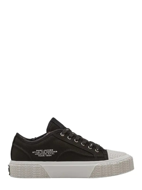Marc Jacobs Distressed Canvas Sneakers - Black