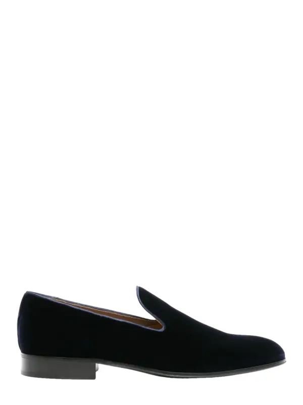 GIANVITO ROSSI Jean Velvet Loafers - Blue