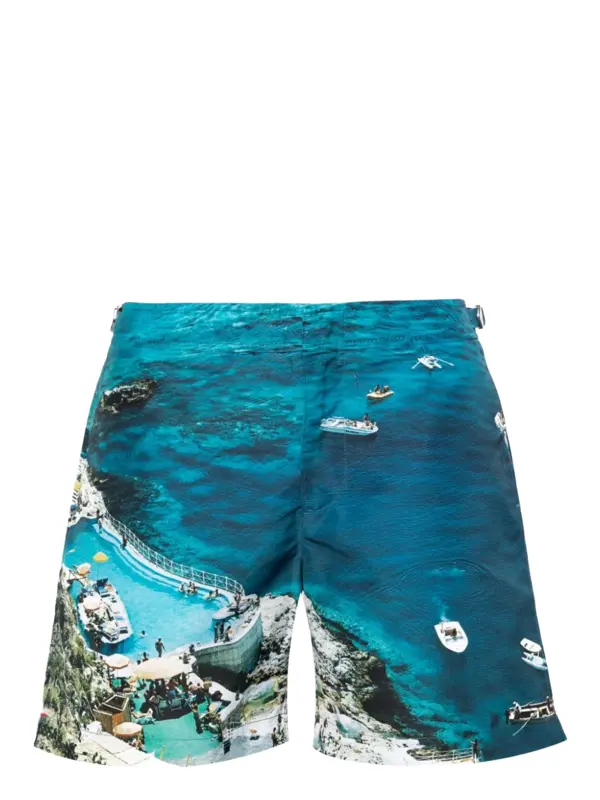 Orlebar Brown Bulldog Photographic Swim Shorts - Blue