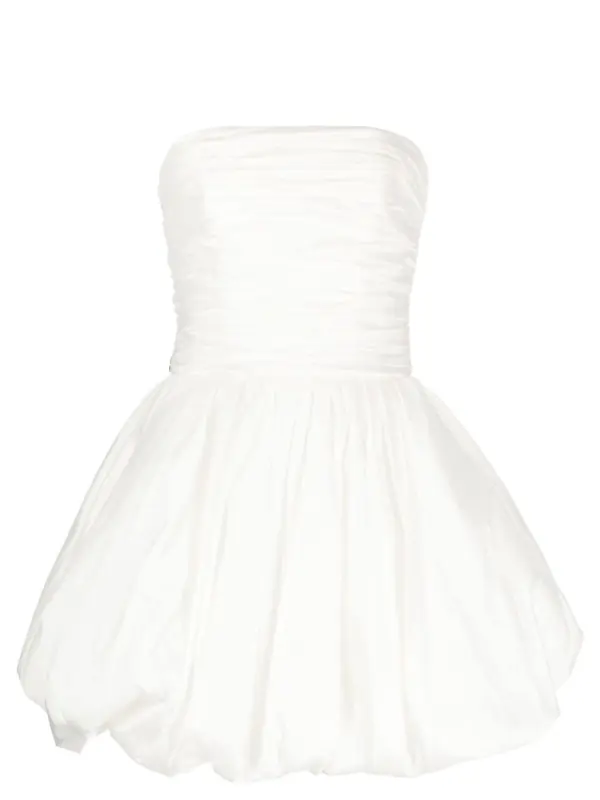 Amsale Taffeta Mini Dress - White