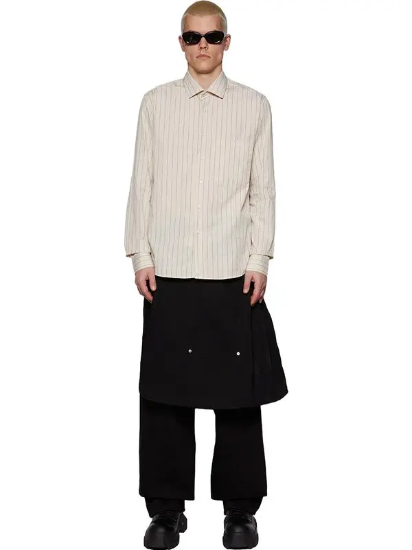 OUEST PARIS Oueset Paris Apron Pants - Black Denim