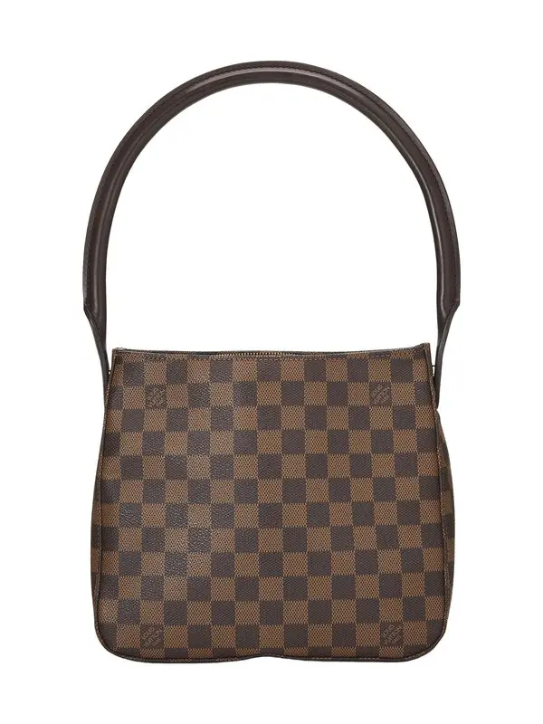 LOUIS VUITTON Damier Ebene Looping Mm - Brown