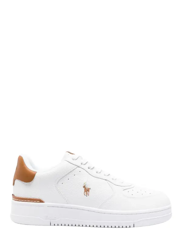 Ralph Lauren Pony Leather Sneakers - White