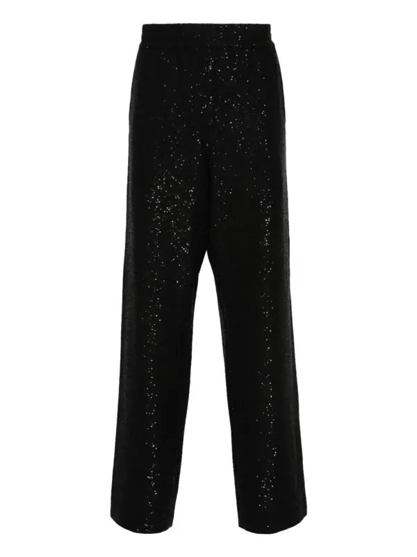 Golden Goose Sequin Wide-leg Trousers - Black