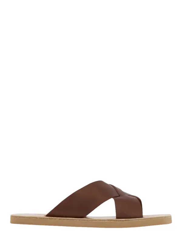 ANCIENT GREEK SANDALS Bios Mules - Chestnut
