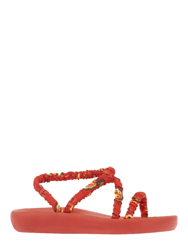 ANCIENT GREEK SANDALS Scrunchie Eleftheria Slingback Sandals - Foulard