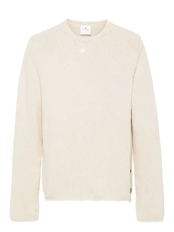 COURREGES Buttoned Slit Jumper - Neutrals
