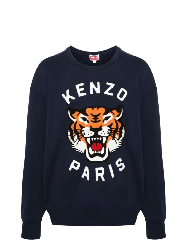 Kenzo Lucky Tiger Cotton Sweatshirt - Blue