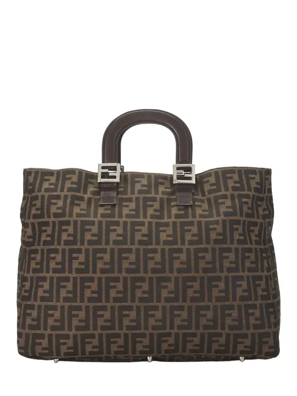 Fendi Zucca Canvas Handbag - Brown